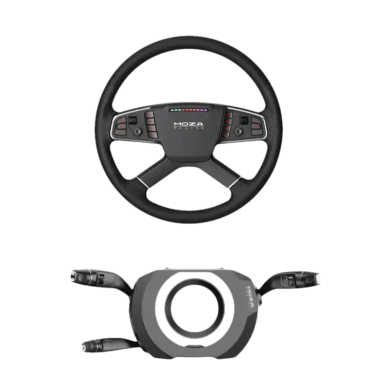 MOZA TSW Truck Wheel + Multifunction Stalks – Bundle - Sim Race — Sim ...